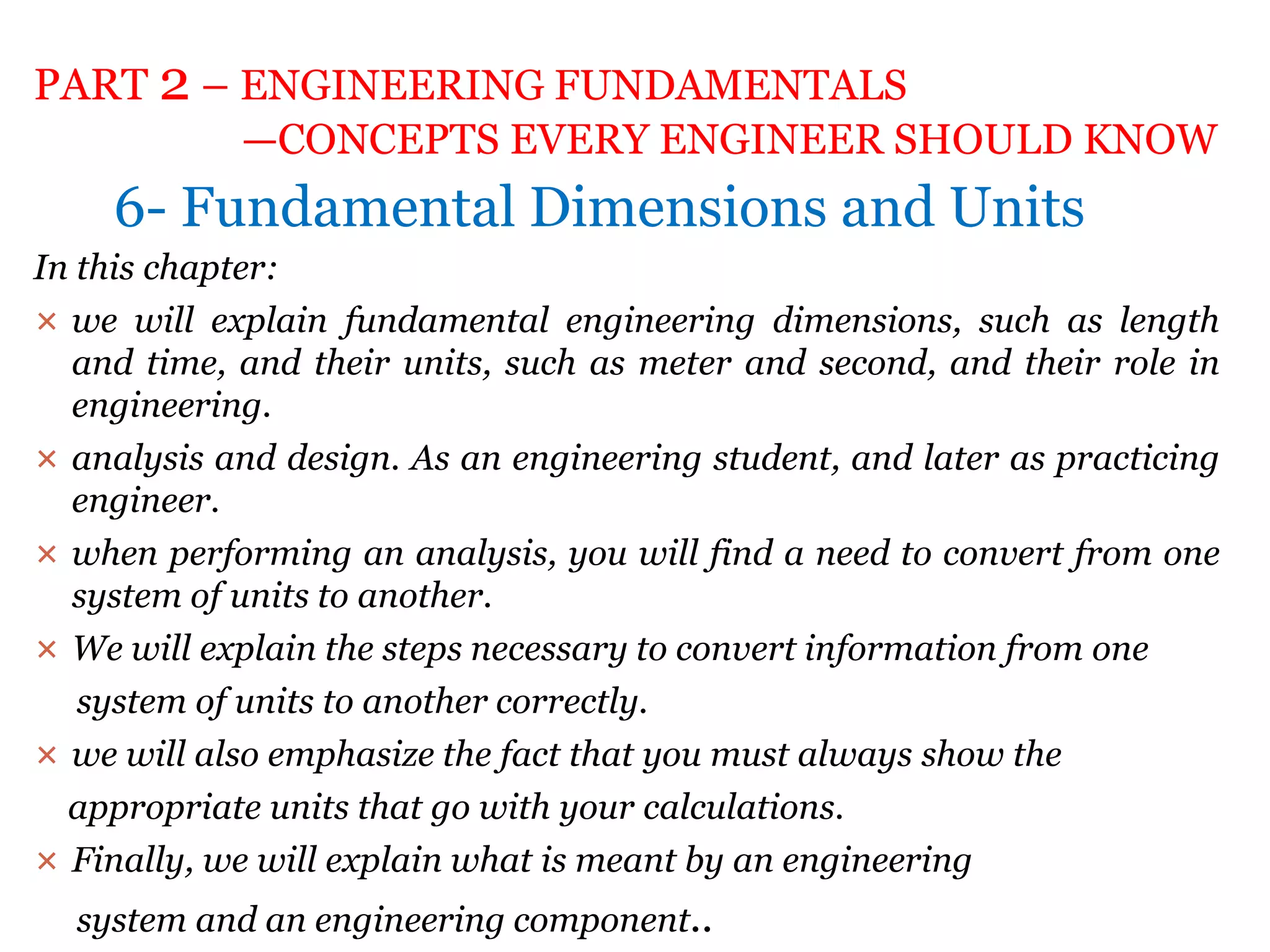 Introduction to Engineering and Profession Ethics Lecture4-Fundamental Dimensions and Units-Dr ...