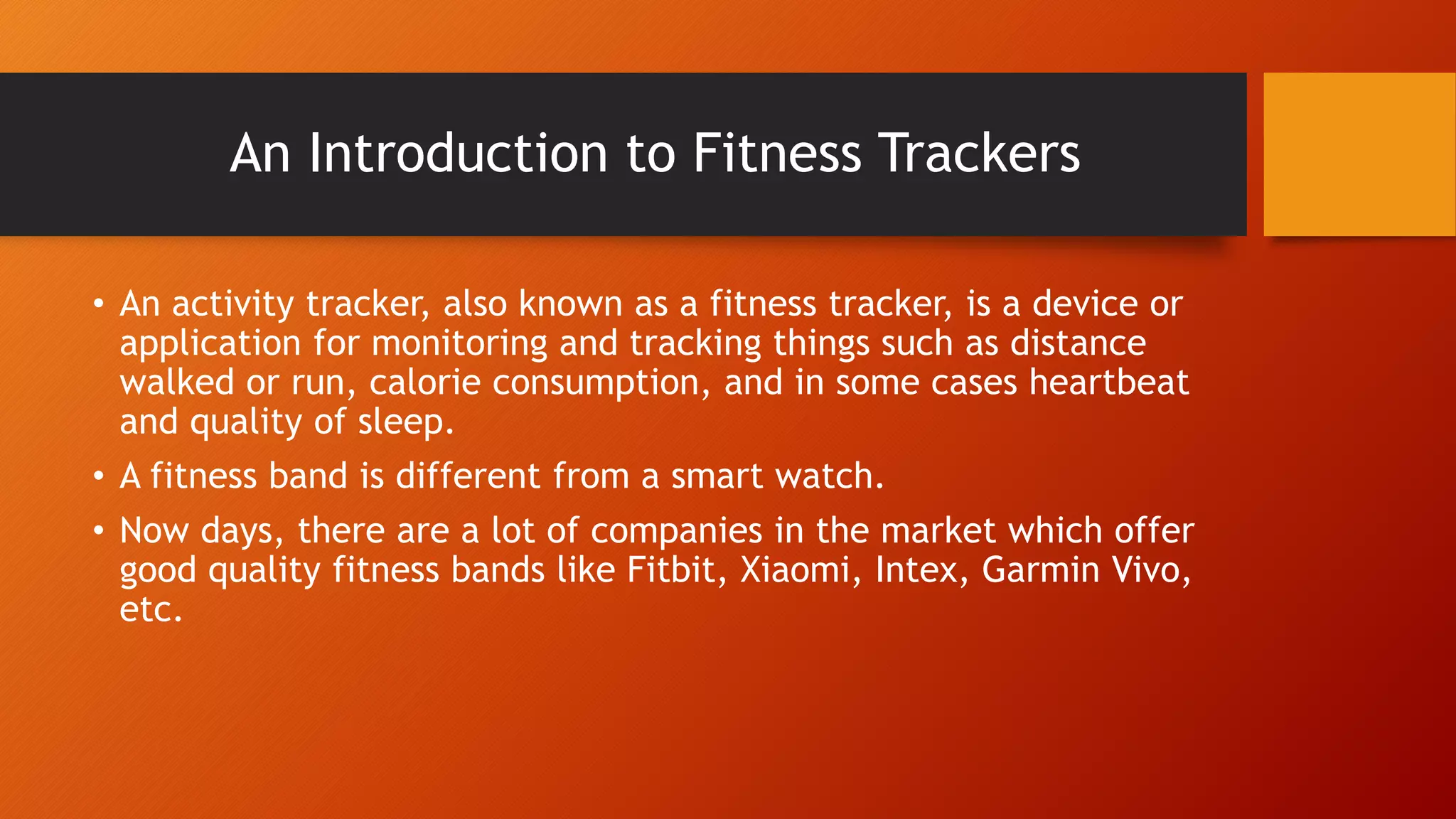 Fitness Trackers | PPTX