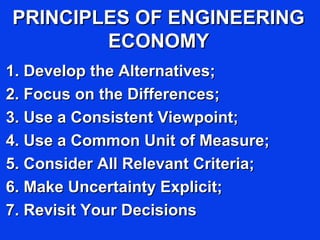 Introduction to engineering economy | PPT