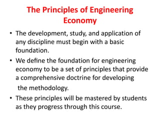 Introduction to engineering economy | PPTX