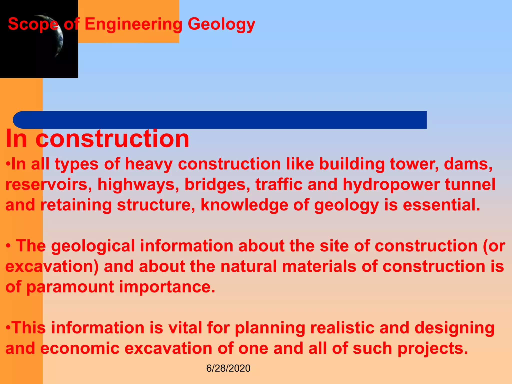 Introduction to engineering geology | PPT