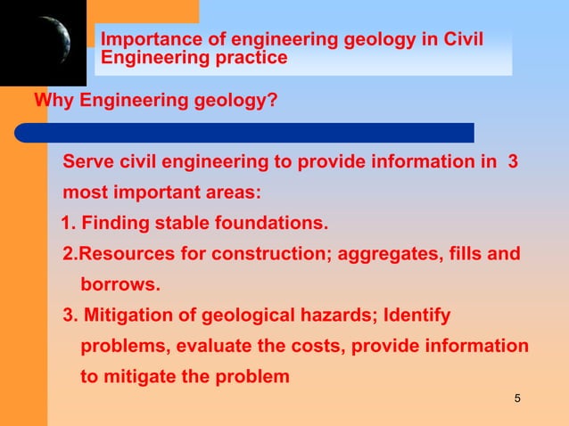 Introduction to engineering geology | PPT