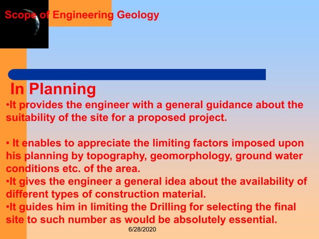 Introduction to engineering geology | PPT