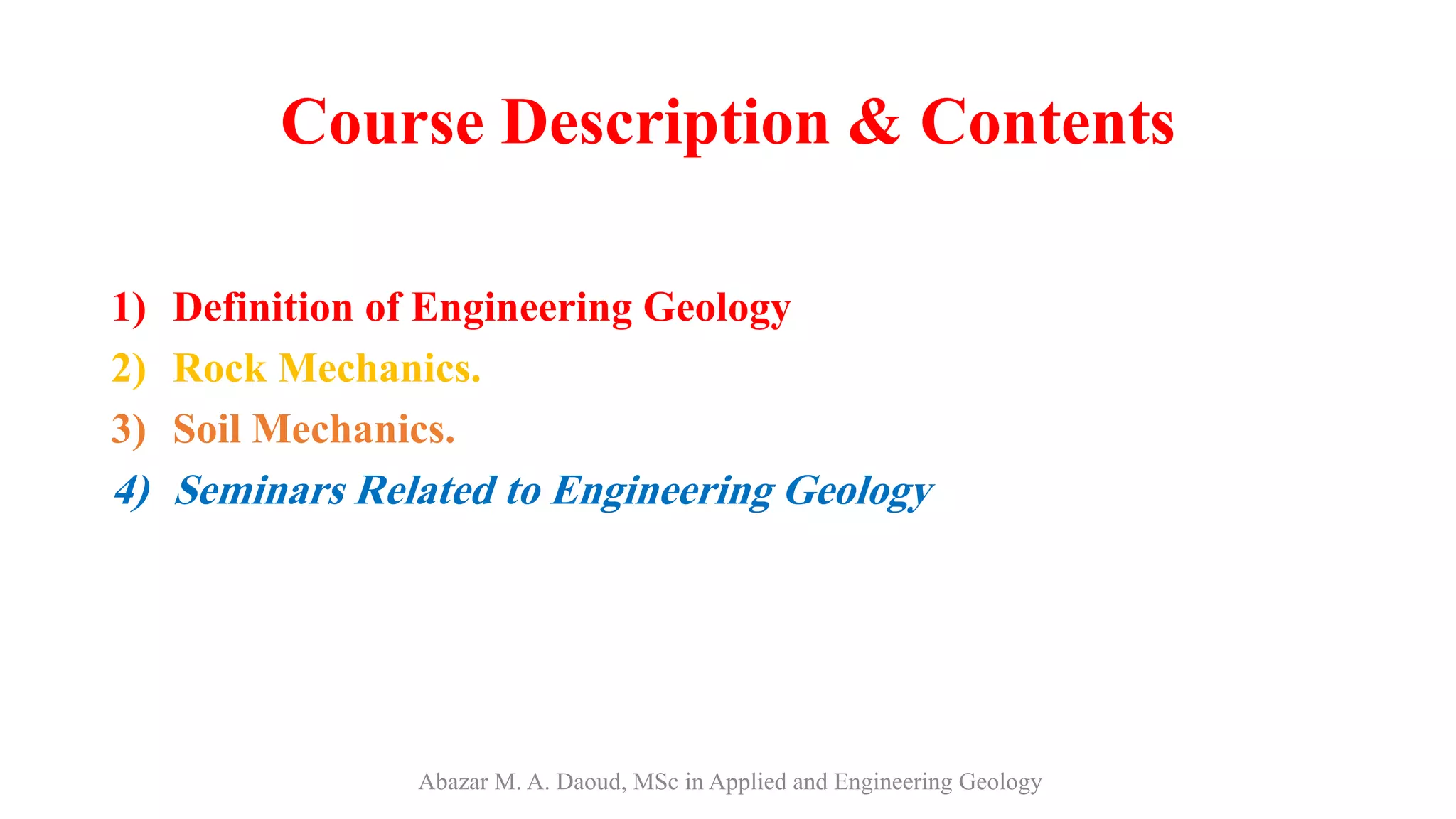 Introduction to Engineering Geology S6.pdf | Civil Engineering Industry | Industries
