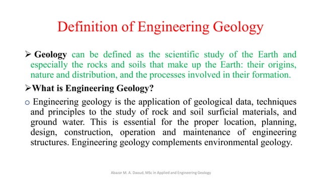 Introduction to Engineering Geology S6.pdf | Civil Engineering Industry ...