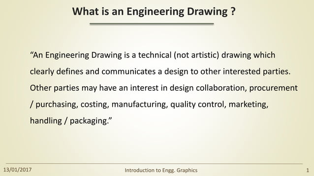 Introduction to engineering graphics | PPTX