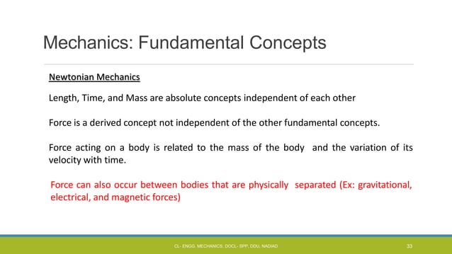 INTRODUCTION TO ENGINEERING MECHANICS - SPP.pptx | Physics | Science