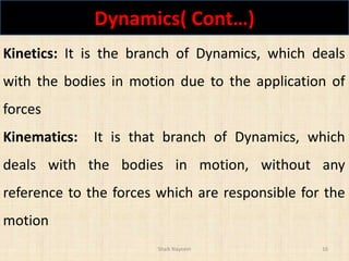 Introduction to engineering mechanics: Classification | PPTX
