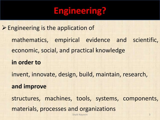 Introduction to engineering mechanics: Classification | PPT