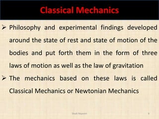 Introduction to engineering mechanics: Classification | PPTX