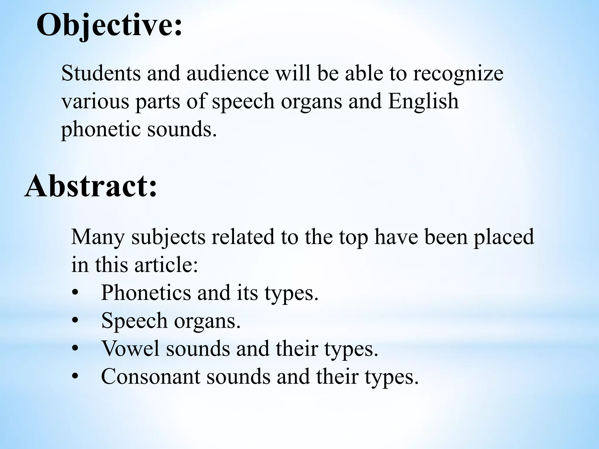 Introduction to english phonetics | PPTX