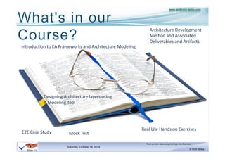 UNDERSTANDING ENTERPRISE ARCHITECTURE CONCEPTS AND MODELING -TRAINING WORKSHOP | PPT