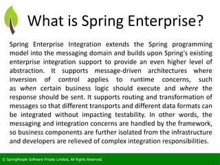 Introduction To Spring Enterprise Integration - SpringPeople | PPT