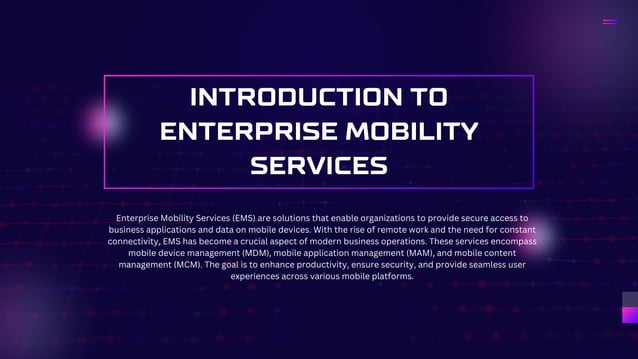 Introduction to Enterprise Mobility Services | PPT