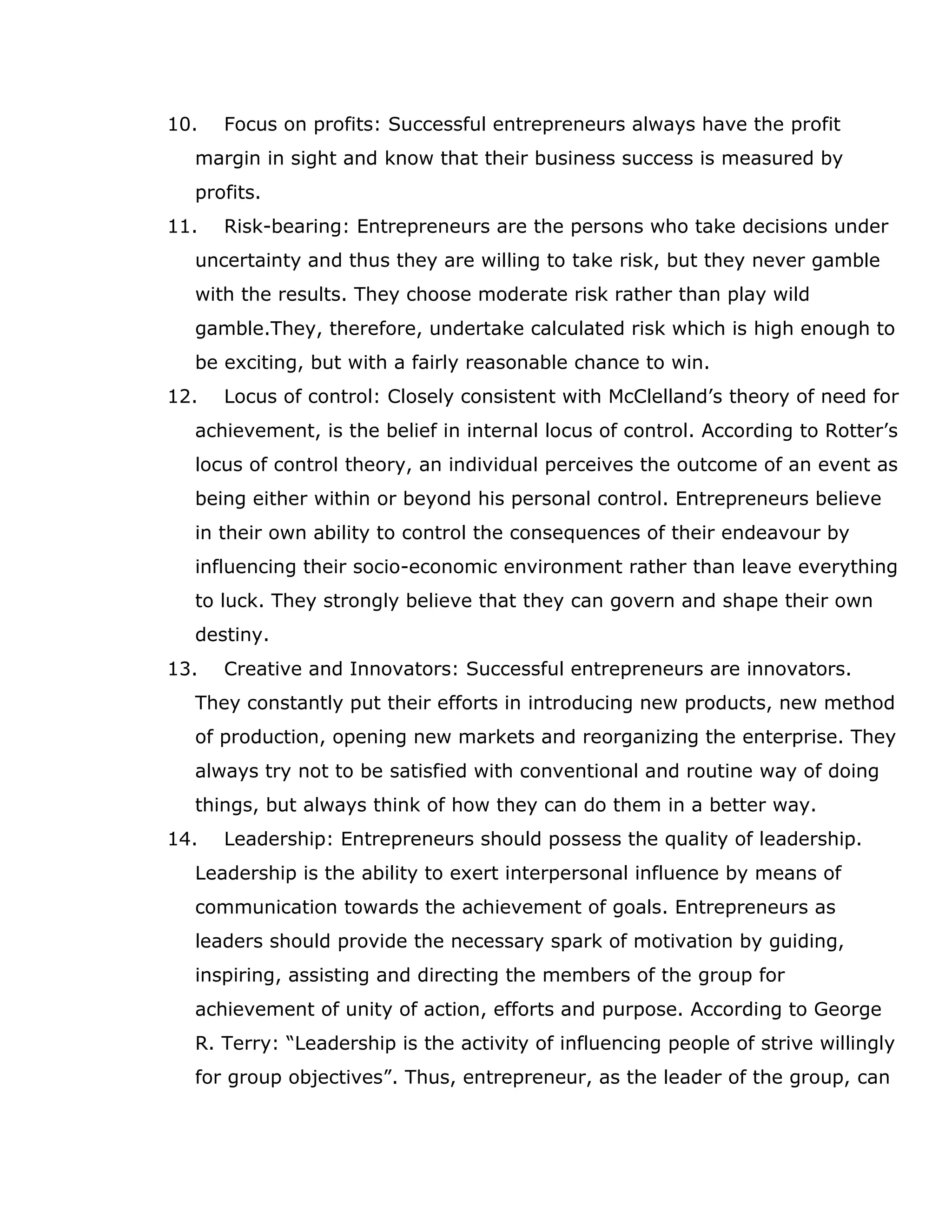 Introduction to entrepreneurship | DOCX