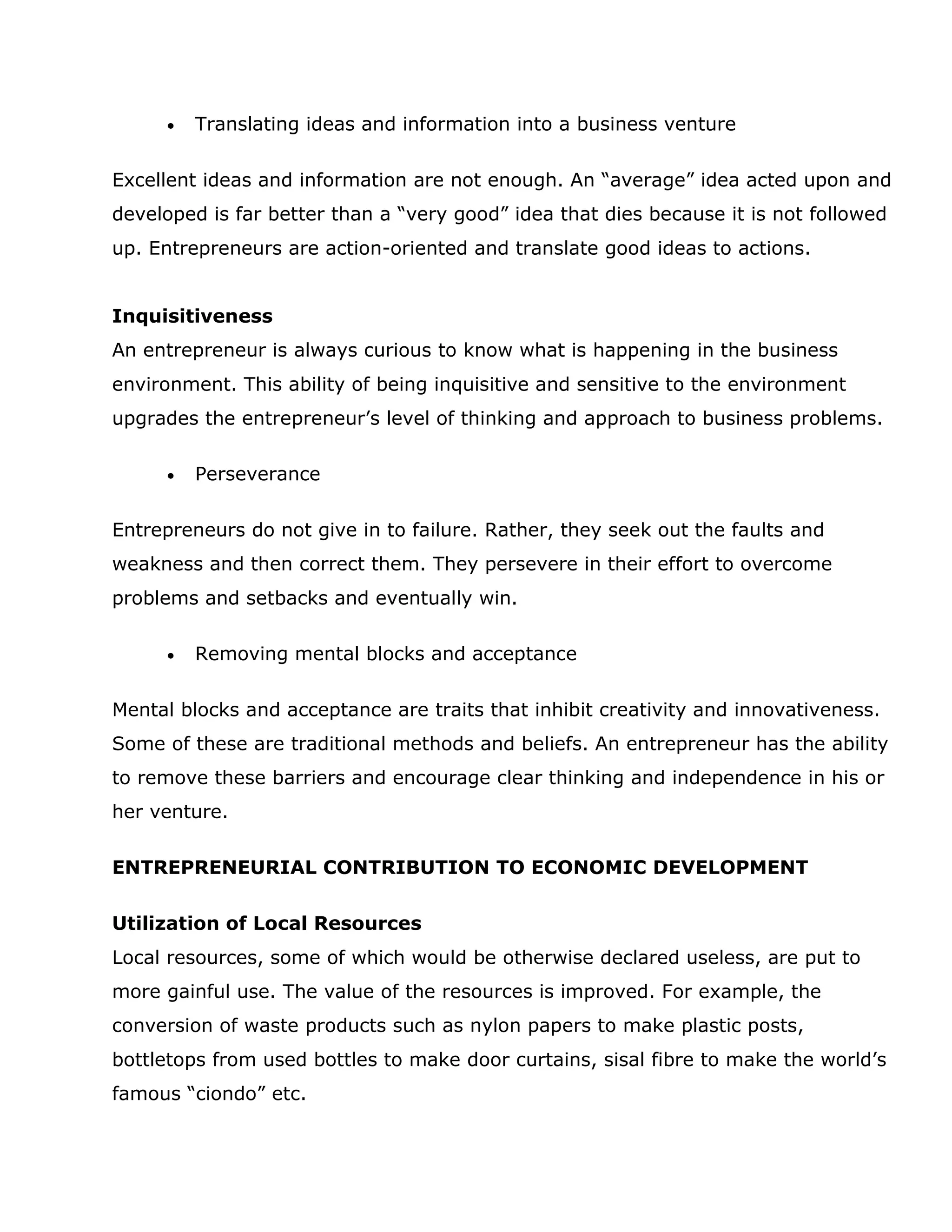 Introduction to entrepreneurship | DOCX