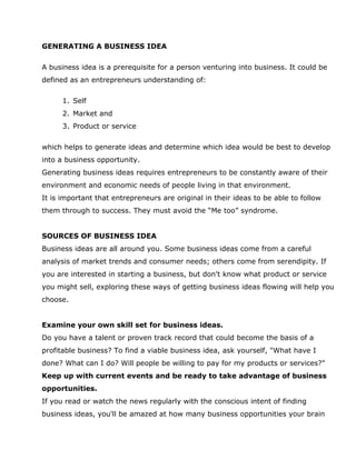 Introduction to entrepreneurship | DOCX