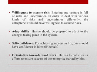 Introduction to entrepreneurship | PPTX