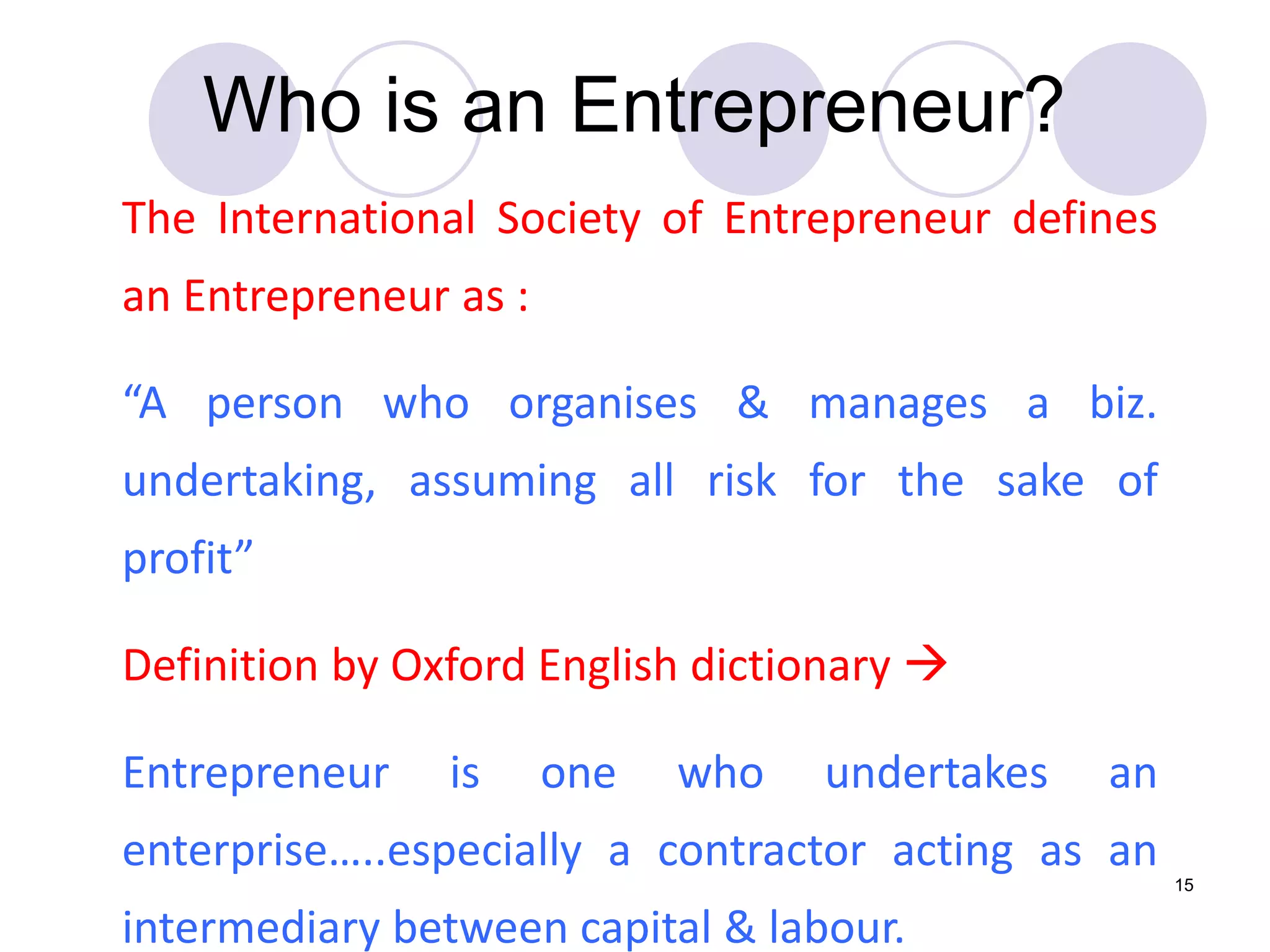 Introduction to entrepreneurship | PPT