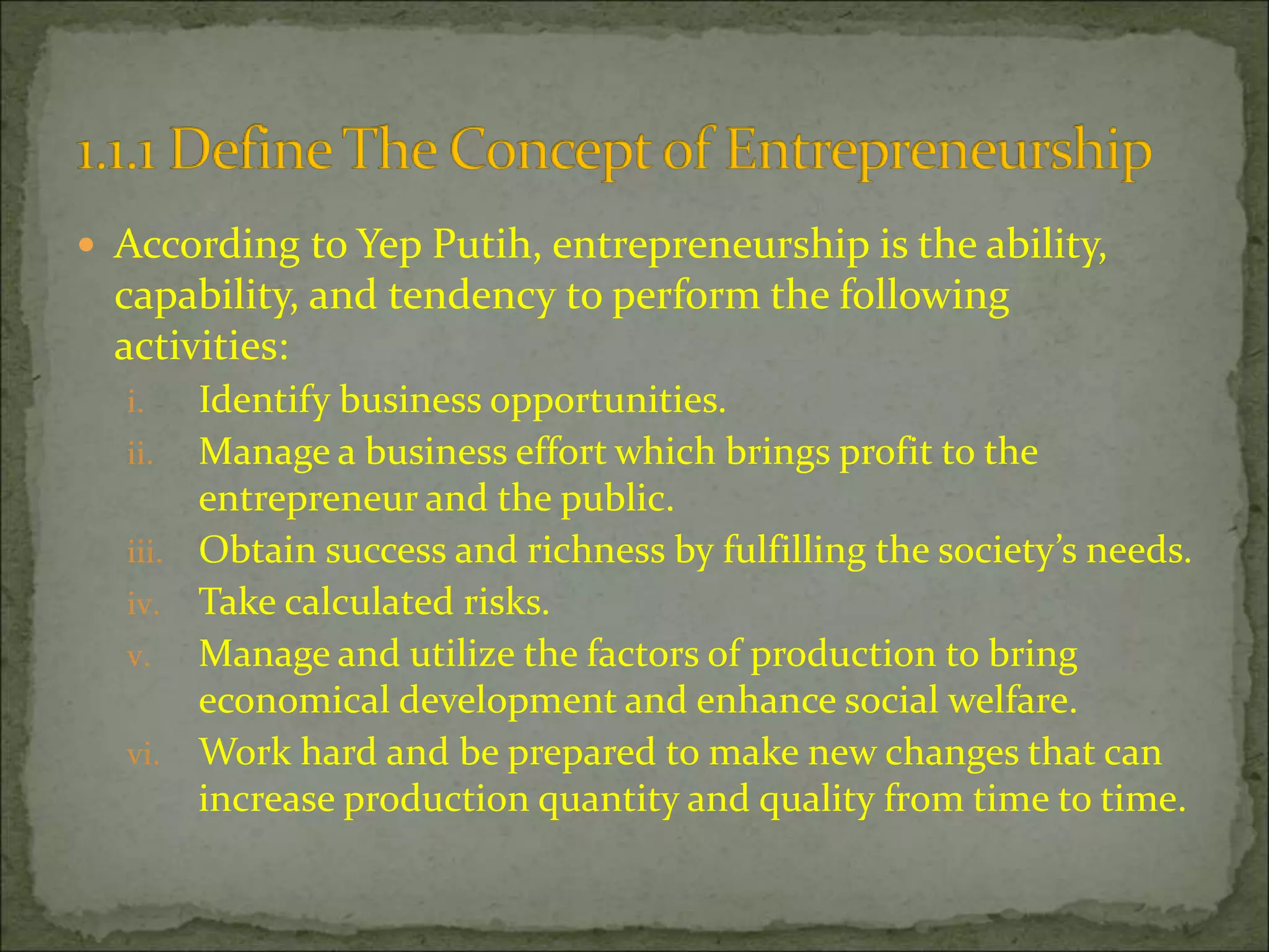 INTRODUCTION TO ENTREPRENEURSHIP.ppt | Startups | Business