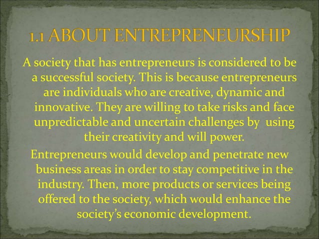 INTRODUCTION TO ENTREPRENEURSHIP.ppt | Startups | Business