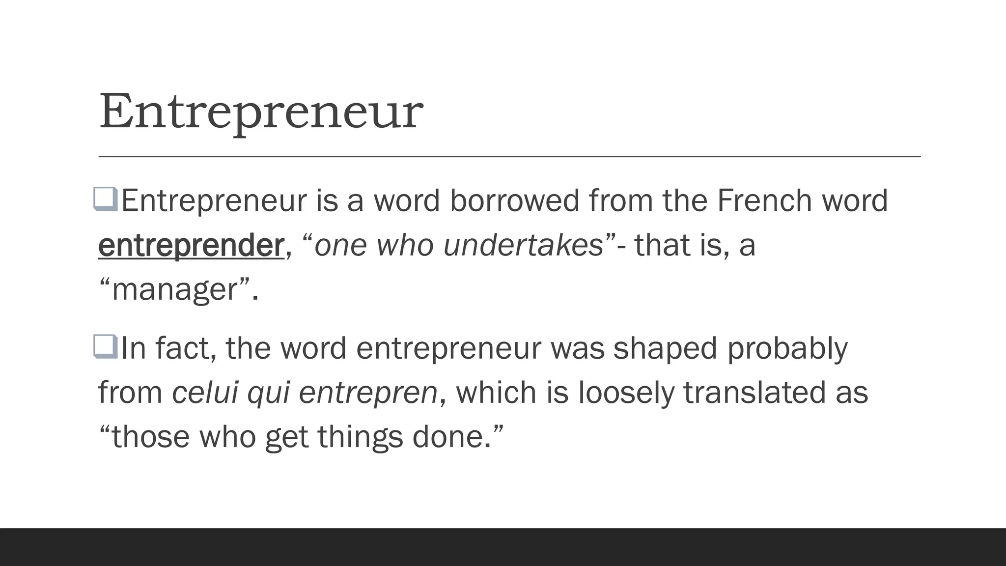 Introduction to Entrepreneurship and Characteristics of an Entrepreneur ...