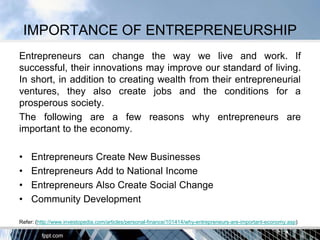 Introduction to entrepreneurship by NIKHIL VP | PPT