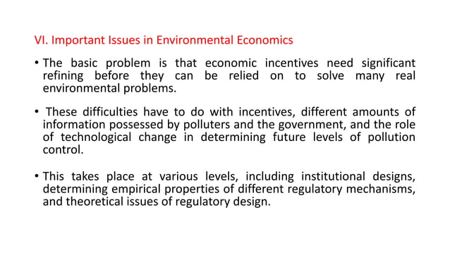 Introduction to Environmental economics.pptx | Environmental Services Industry | Industries