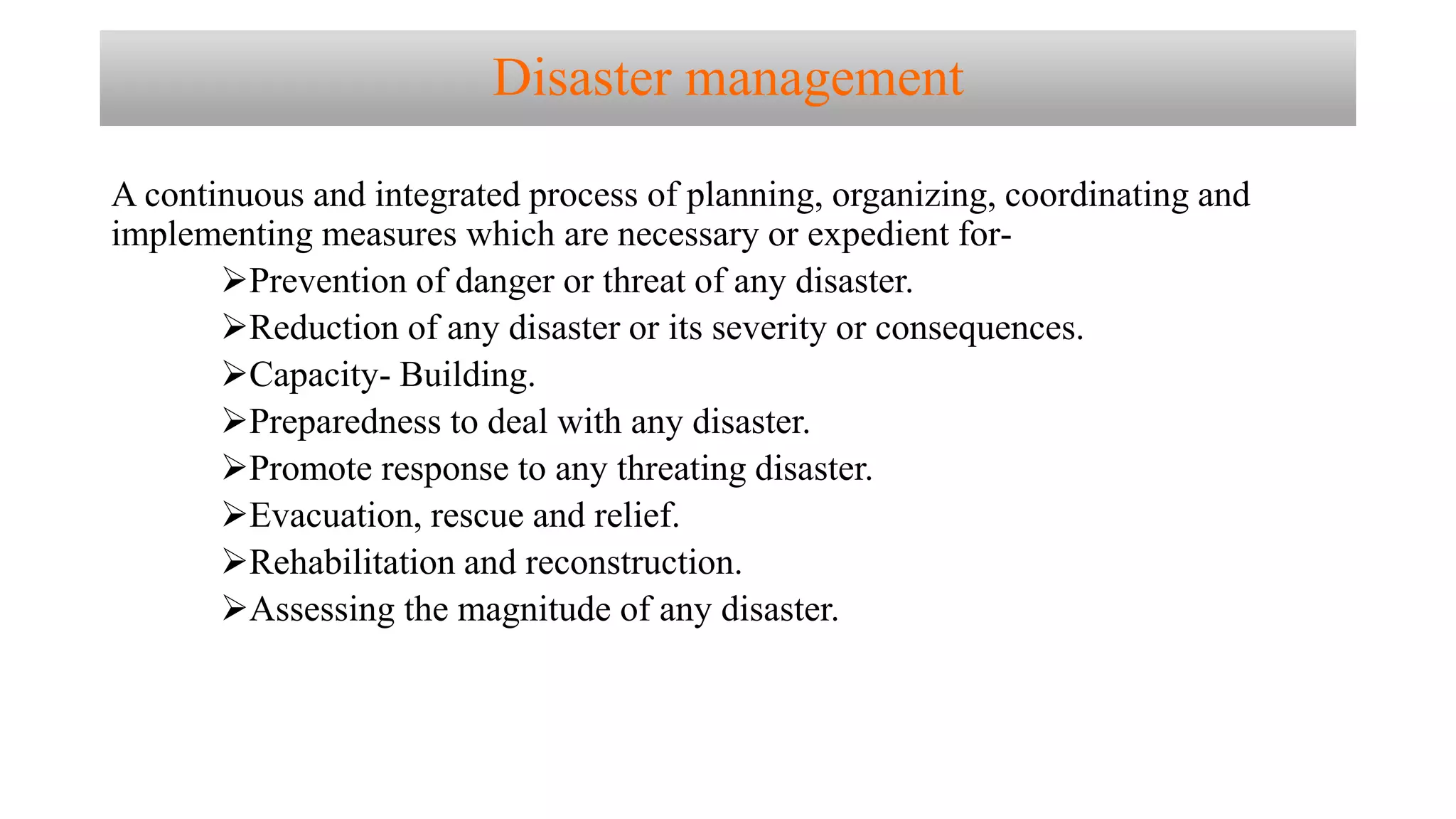 Introduction to environmental science and disaster management | PPTX