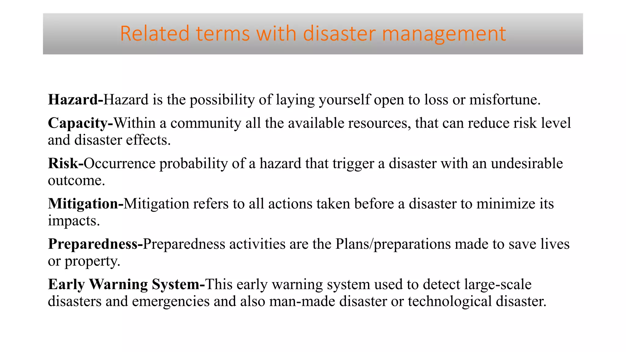 Introduction to environmental science and disaster management | PPTX