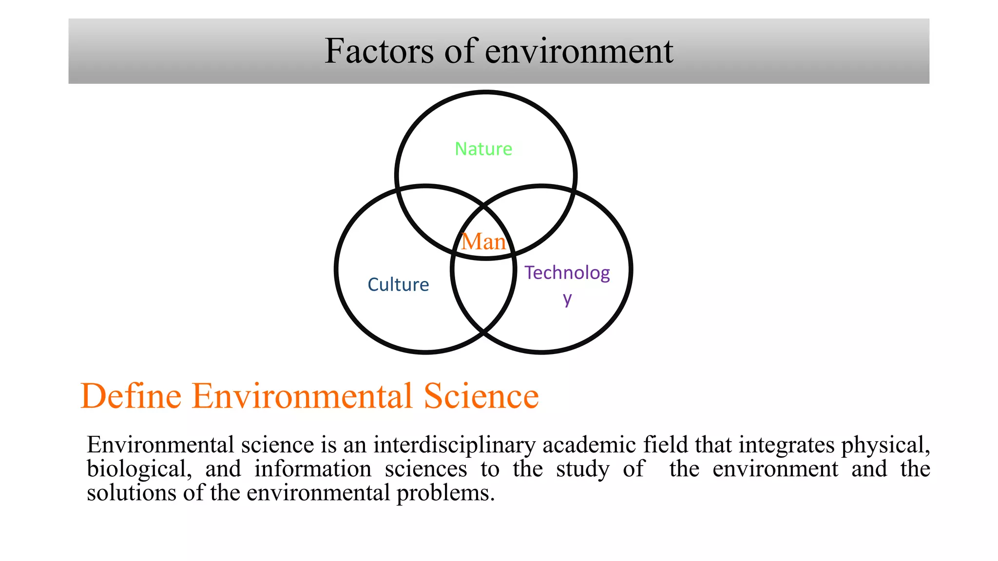 Introduction to environmental science and disaster management | PPTX