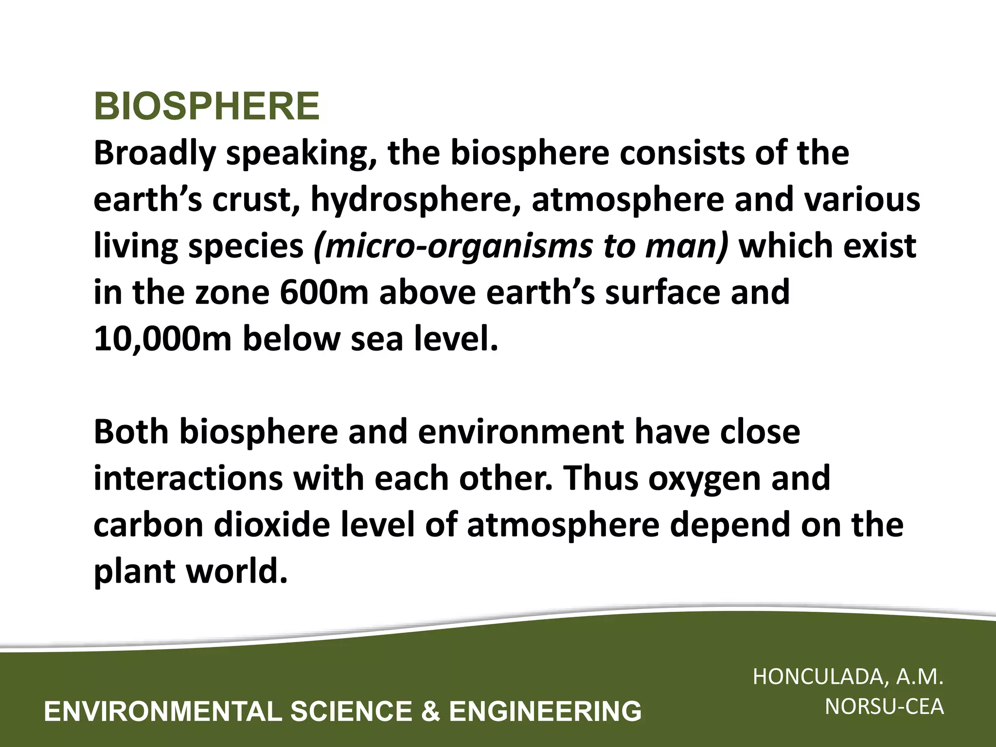 Introduction to environmental science and engineering | PPTX