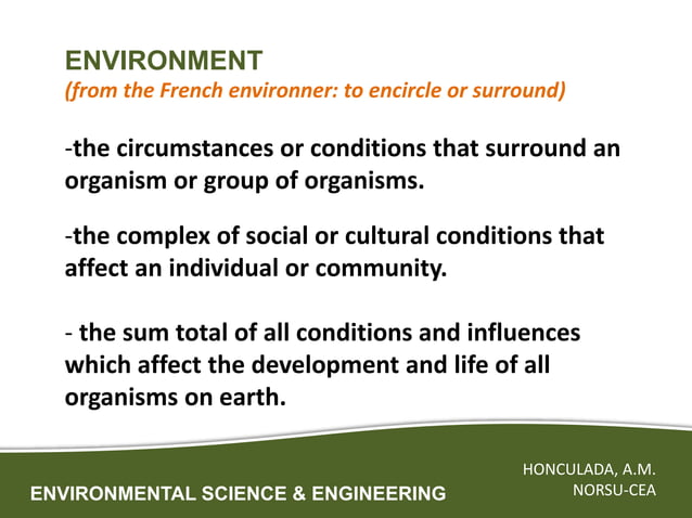 Introduction to environmental science and engineering | PPTX ...