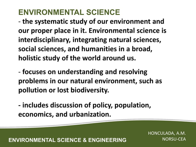 Introduction to environmental science and engineering | PPTX ...