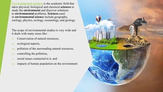 Introduction to environmental science & disaster management | PPT