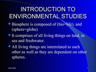 Introduction to environmental_studies | PPT