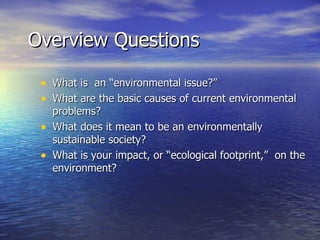 Introduction to environmental systems | PPT