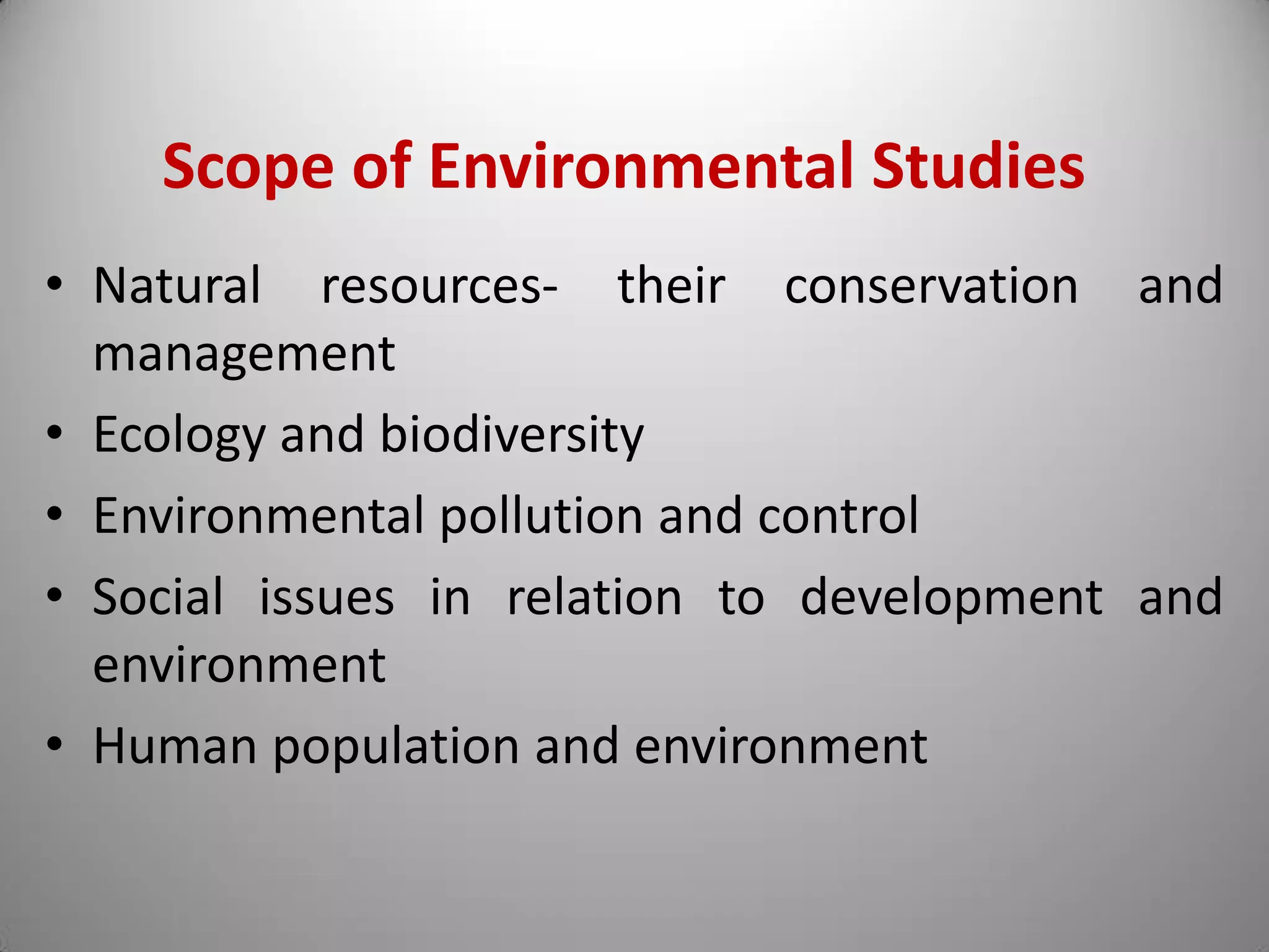 Introduction to environment and environmental studies | PDF