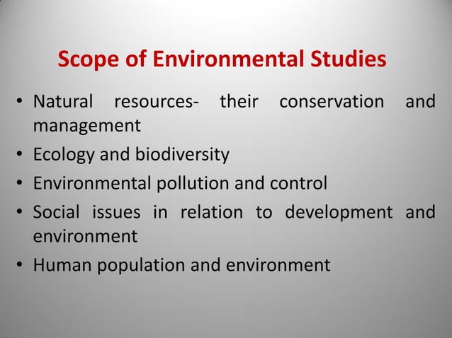 Introduction to environment and environmental studies | PDF
