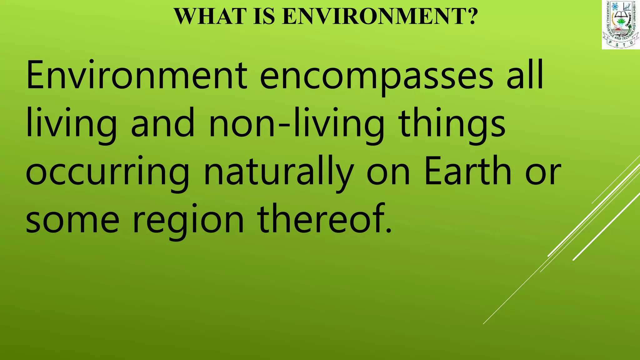 Introduction to environment and natural resource management | PPTX