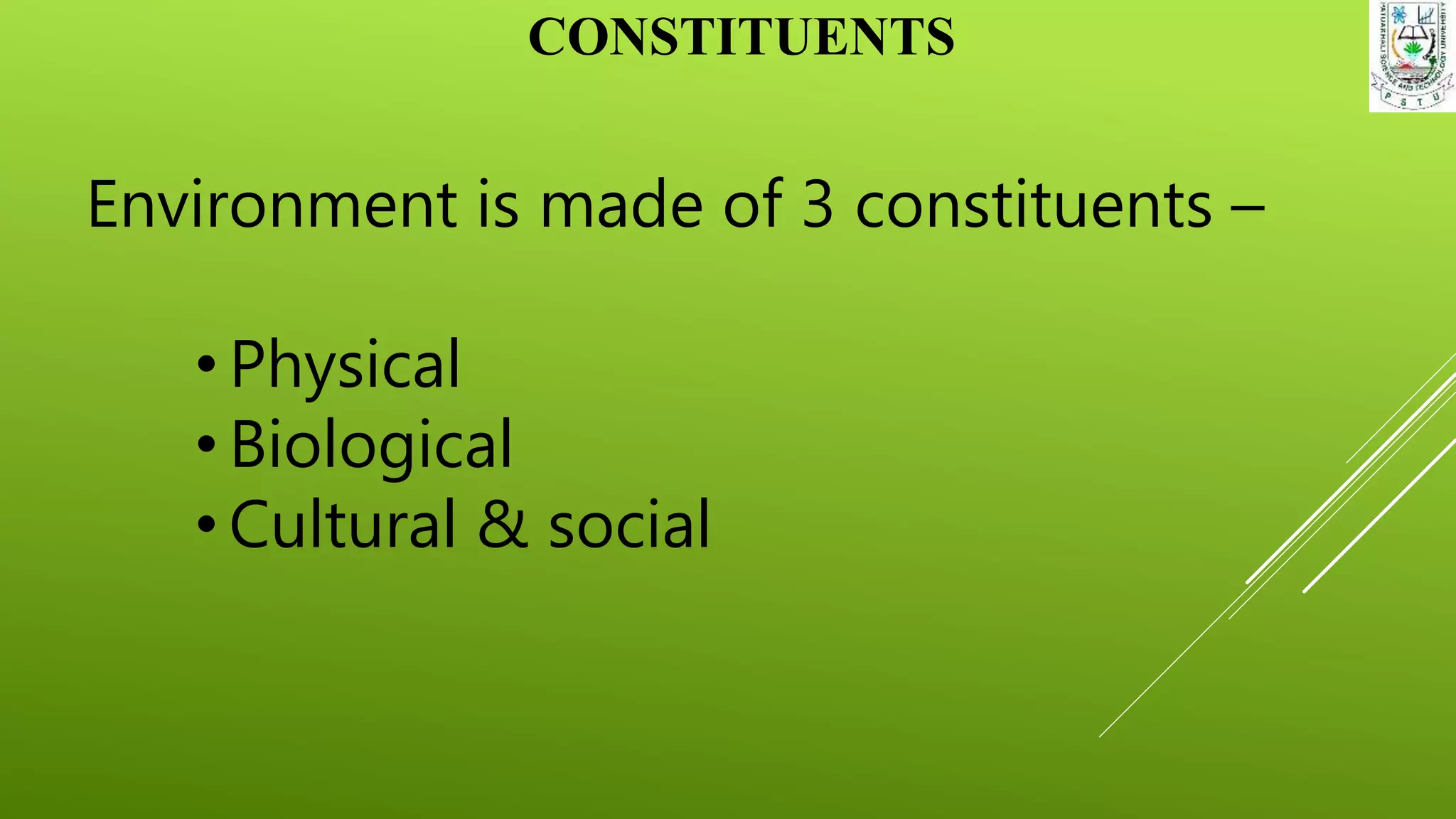 Introduction to environment and natural resource management | PPTX