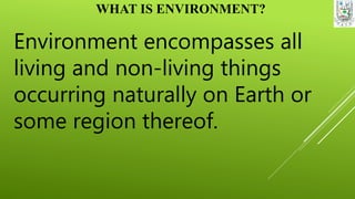 Introduction to environment and natural resource management | PPTX