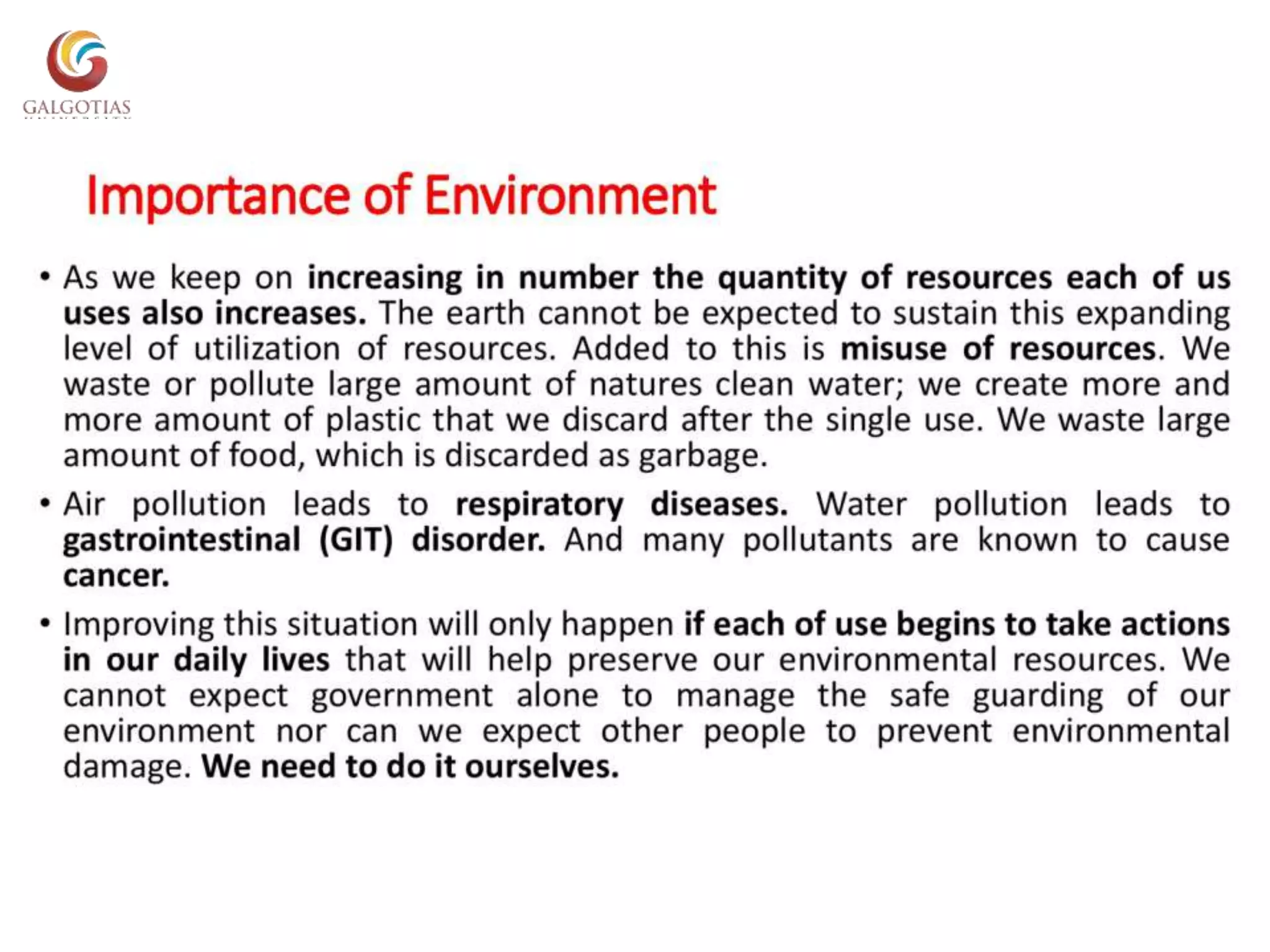 Introduction to enviormental sciences, definition scope and importance ...