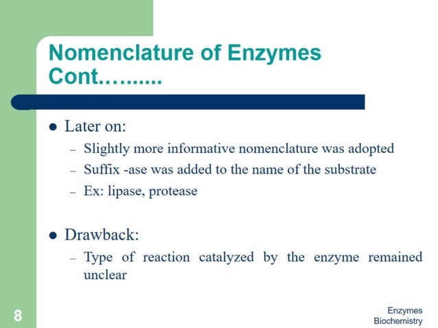 Introduction to enzymes (Biochemistry) | PPT