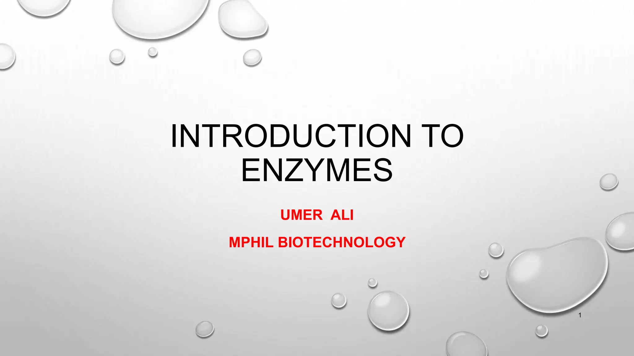 Introduction to enzymes | PPTX