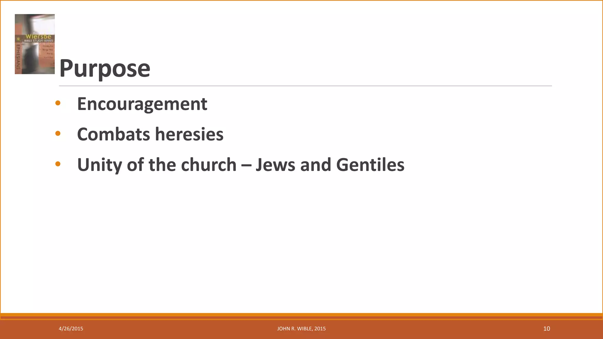 Introduction to ephesians Slides | PPTX