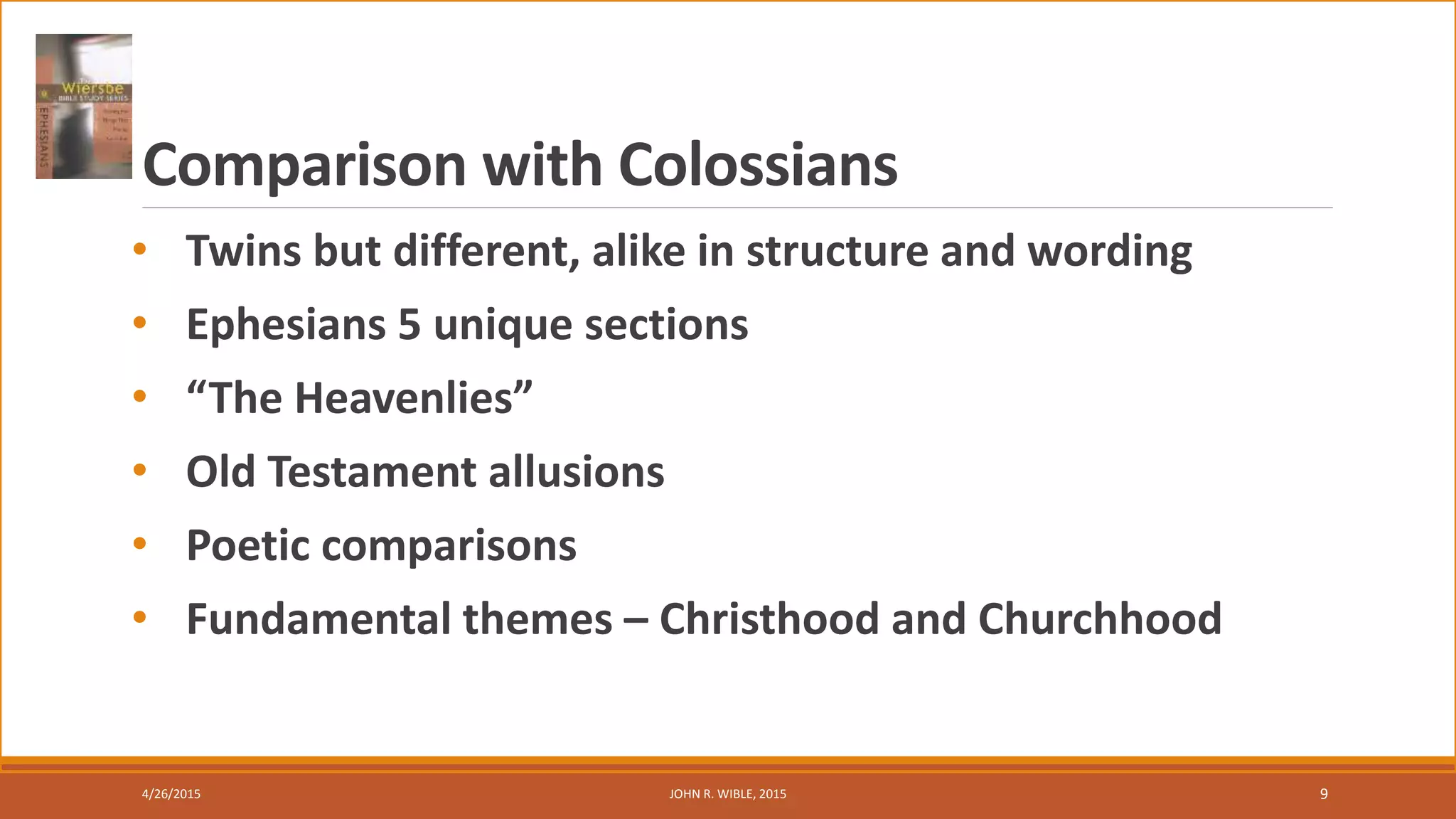 Introduction to ephesians Slides | PPTX