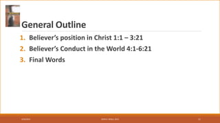 Introduction to ephesians Slides | PPTX