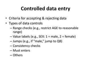 Introduction to EpiData | PPTX