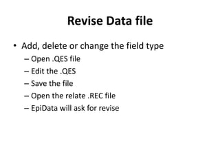 Introduction to EpiData | PPTX